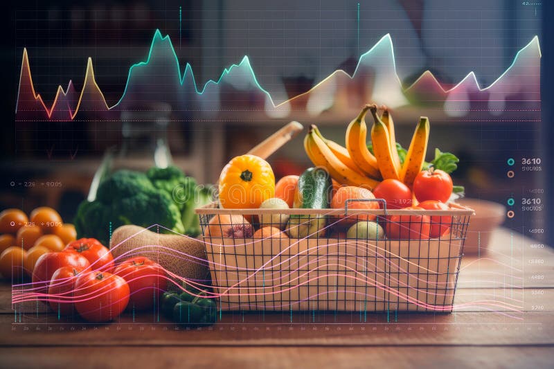 A Basket Full of Vegetables and Greens is Shown on a Modern Kitchen ...