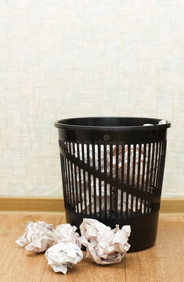 Basket For Garbage In A Room Stock Photo - Image of education, dispose ...