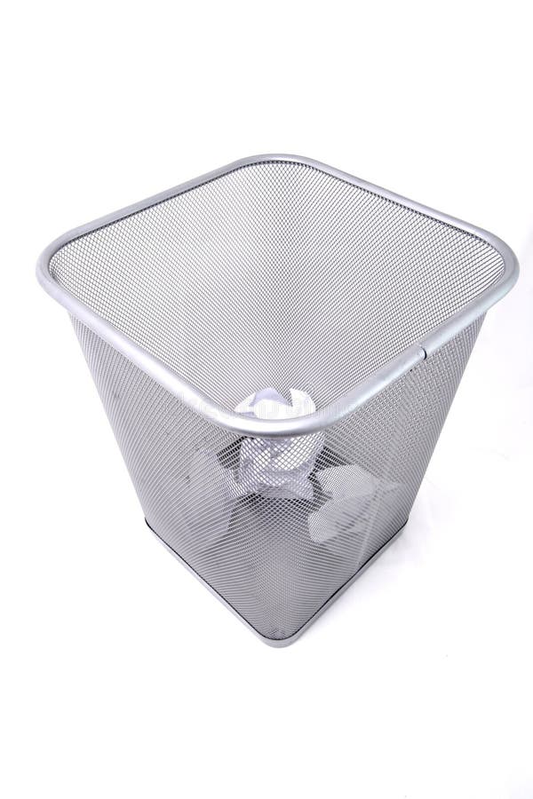 Basket and Garbage in Trash Stock Photo - Image of paper, aluminium ...
