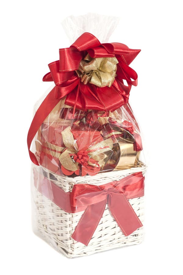 Basket with gifts stock image. Image of beads, cutout - 59531411