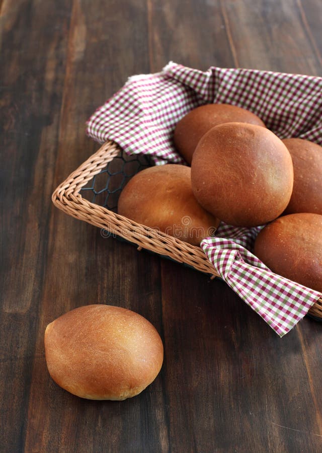 Basket of Homemade Dinner Rolls Stock Image - Image of diet, sustenance ...