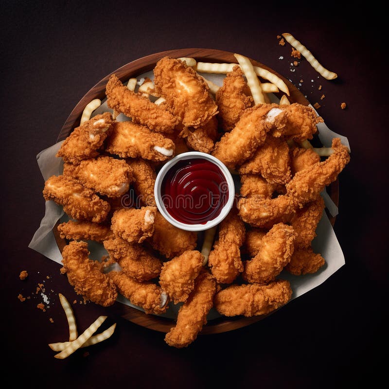 A Basket of Hot and Crispy Chicken Stock Illustration - Illustration of ... A Basket of Hot and Crispy Chicken Stock Illustration - Illustration of ...