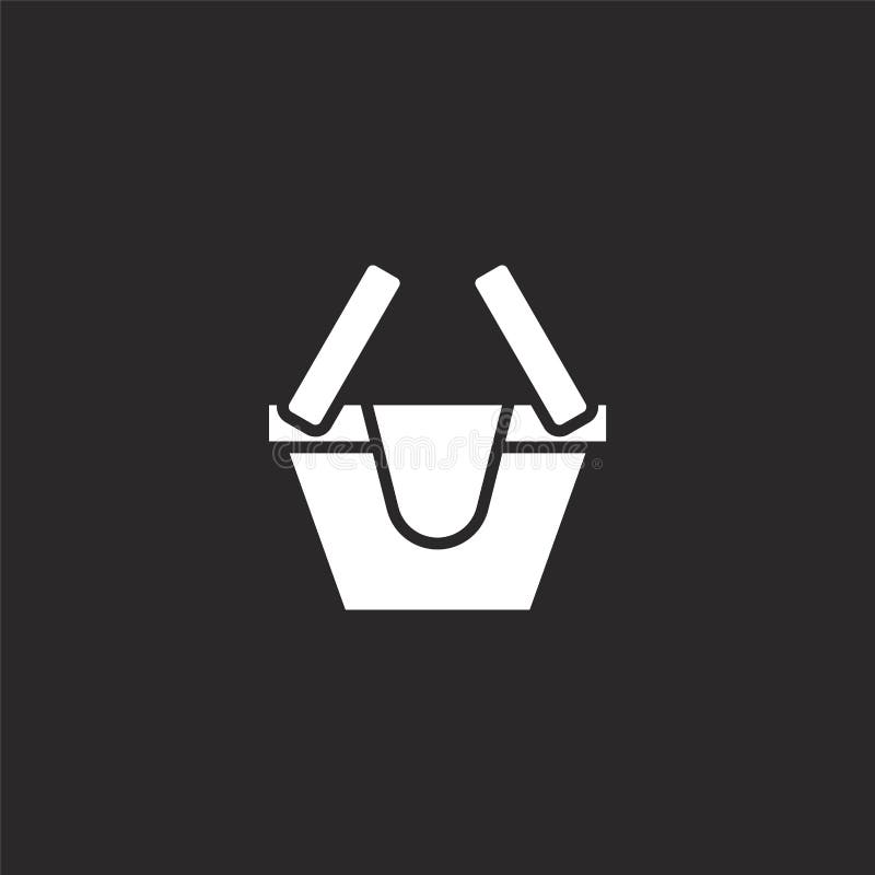 Basket Icon. Filled Basket Icon for Website Design and Mobile, App ...