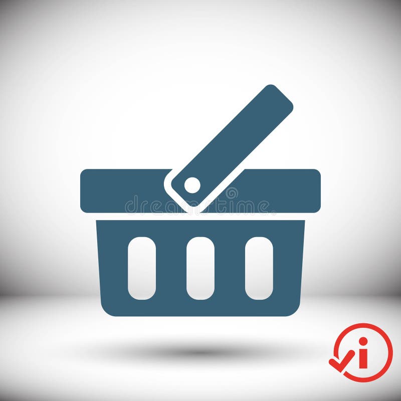 Basket Icon Stock Vector Illustration Flat Design Stock Vector ...