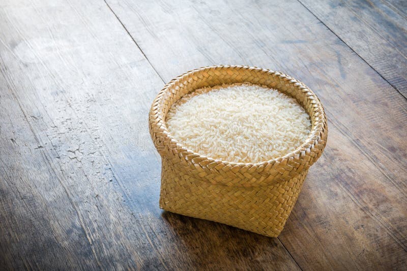 Basket of rice stock photo. Image of uncooked, natural - 22121864