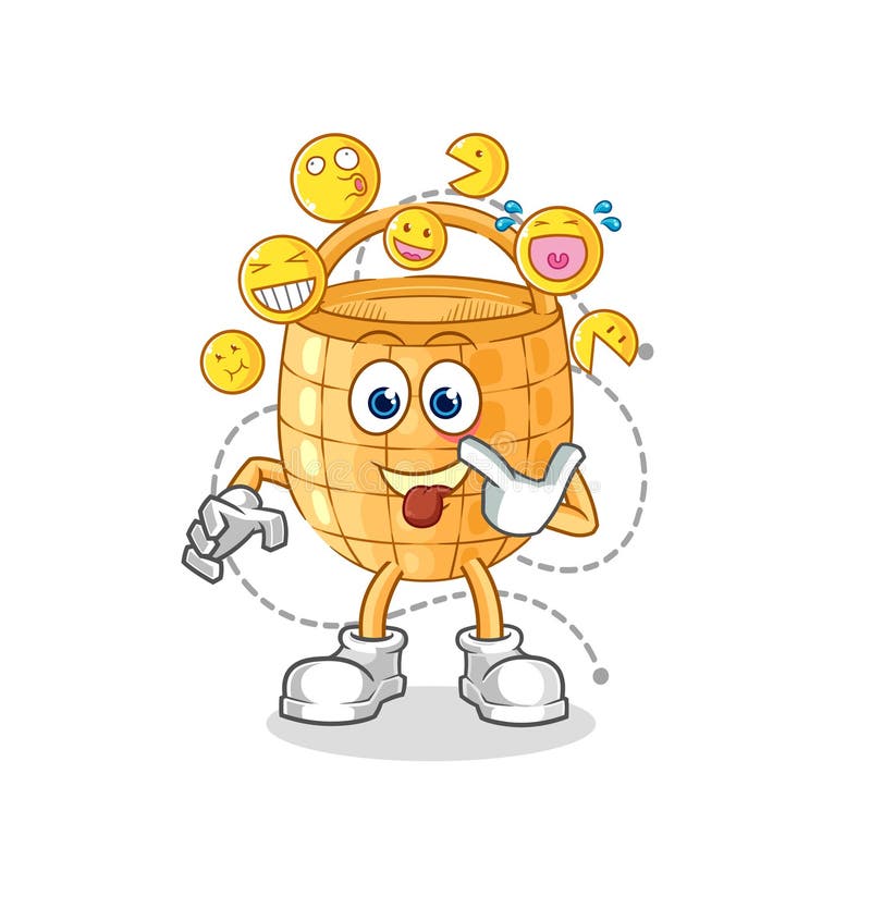 Basket Laugh and Mock Character. Cartoon Mascot Vector Stock Vector ...
