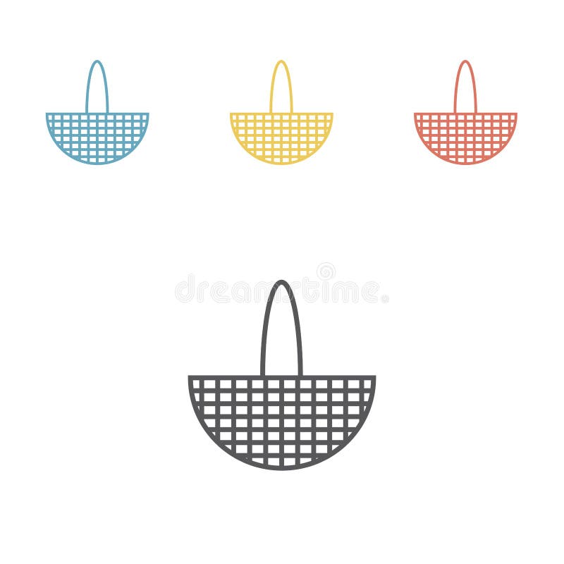 Basket Line Icon stock vector. Illustration of craft - 111906912
