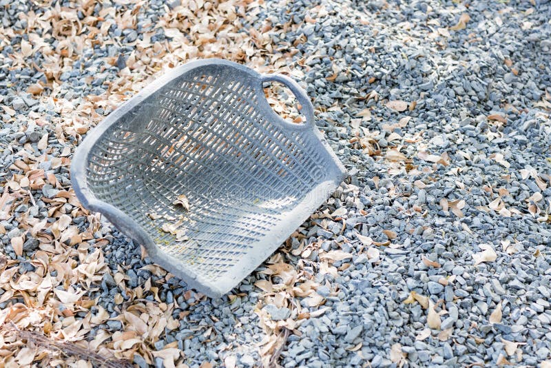 Basket and Pail on the Pile of Gravel Stock Image - Image of building ...