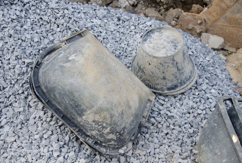 Basket and pail stock photo. Image of earth, concrete - 36404284