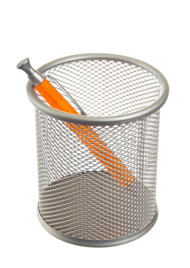 Basket with pen stock image. Image of capacity, isolated - 16914235