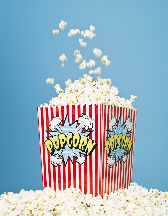 Popcorn Red Background stock image. Image of copy, event - 78354377