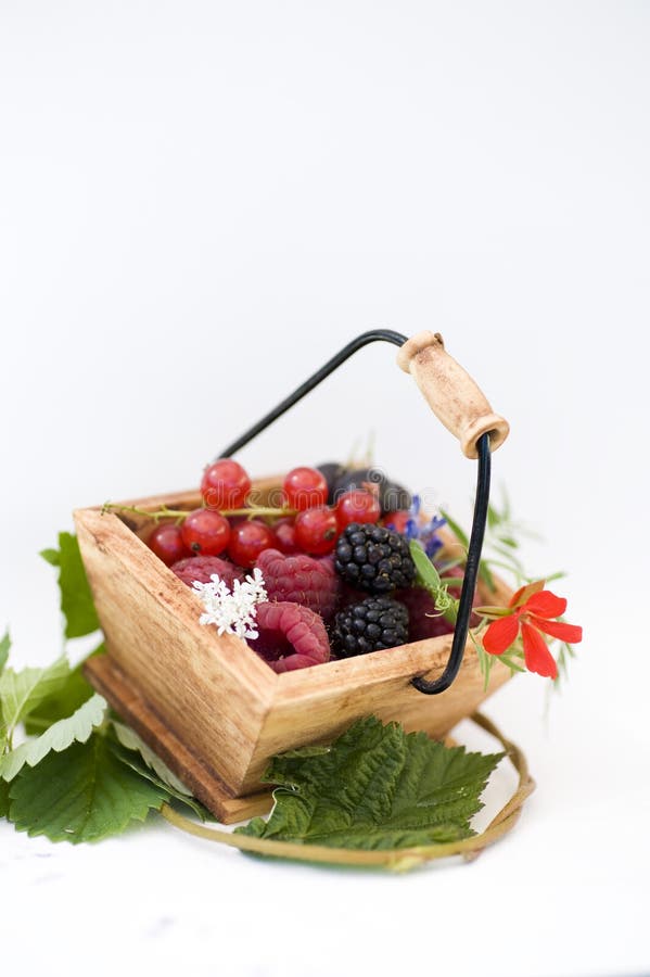Basket of red fruits stock image. Image of berries, variety - 75430811
