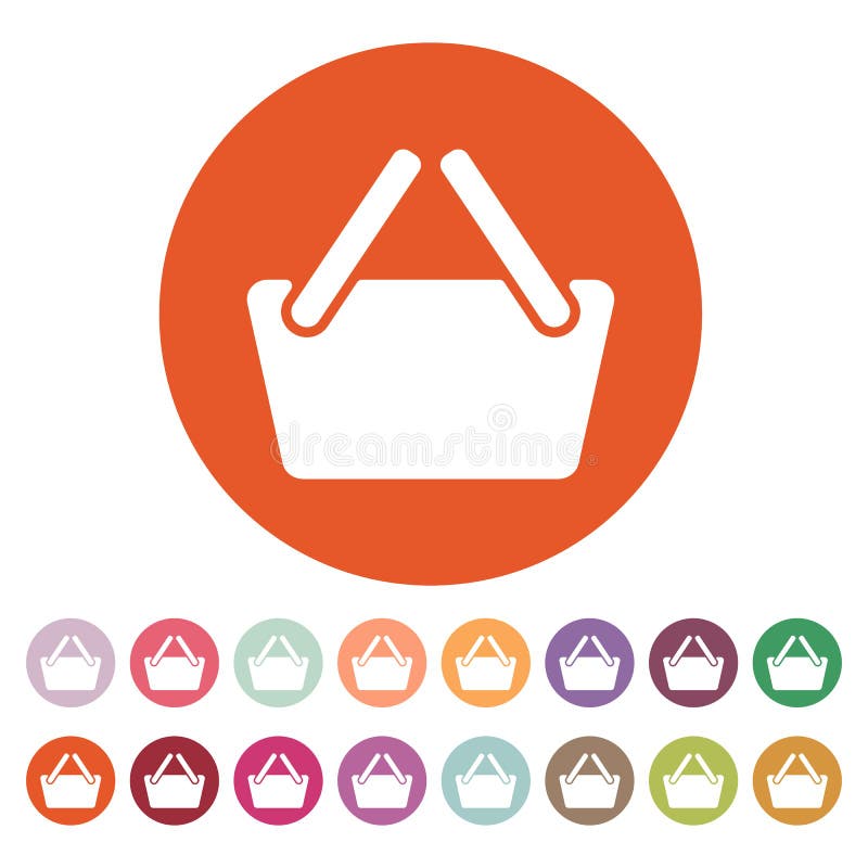 The Basket Shopping Icon. Shop Basket Symbol Stock Vector ...