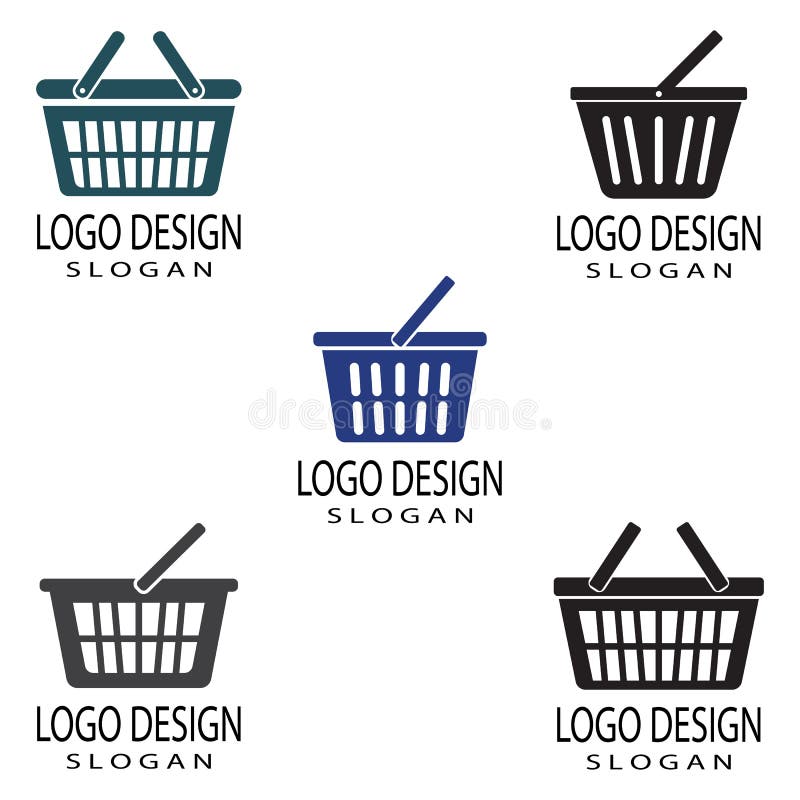 Basket Store and Shopping Cart Logo Vector Template Illustration Design ...