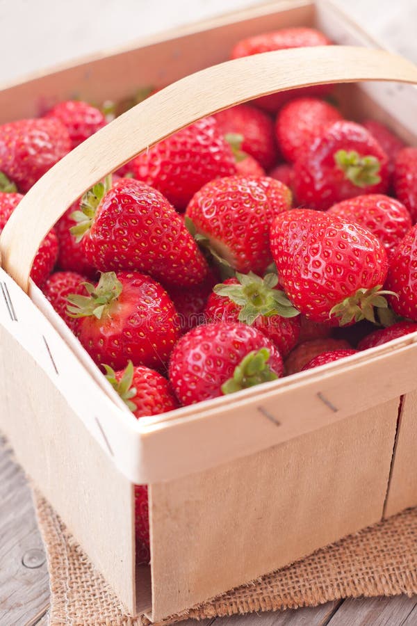 Basket of strawberry stock image. Image of tasty, basket - 21420935