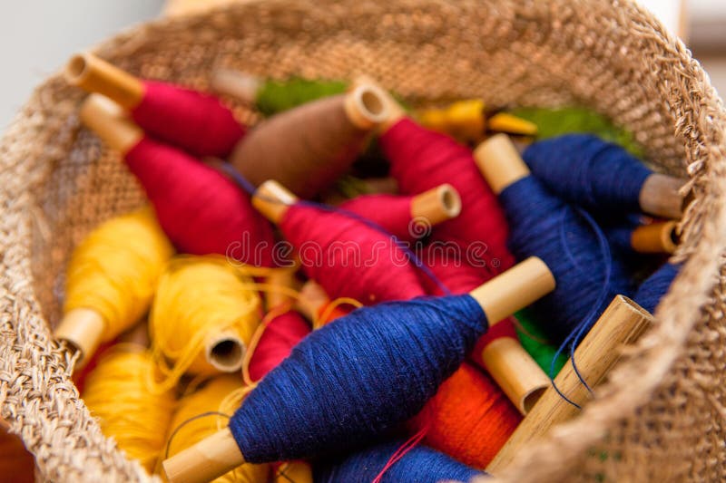 Old Basket threads stock image. Image of ancient, straw - 20992647