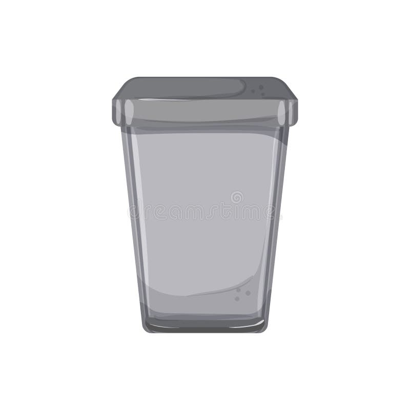 Basket Trash Bin Garbage Cartoon Vector Illustration Stock Vector ...