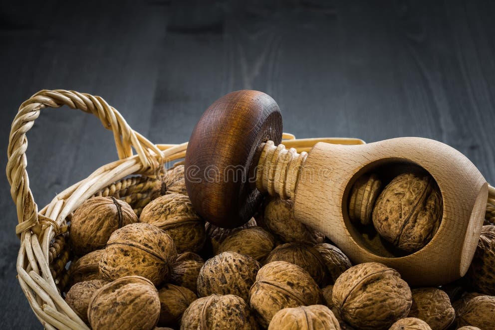 Basket of walnuts stock image. Image of group, gourmet - 89020279