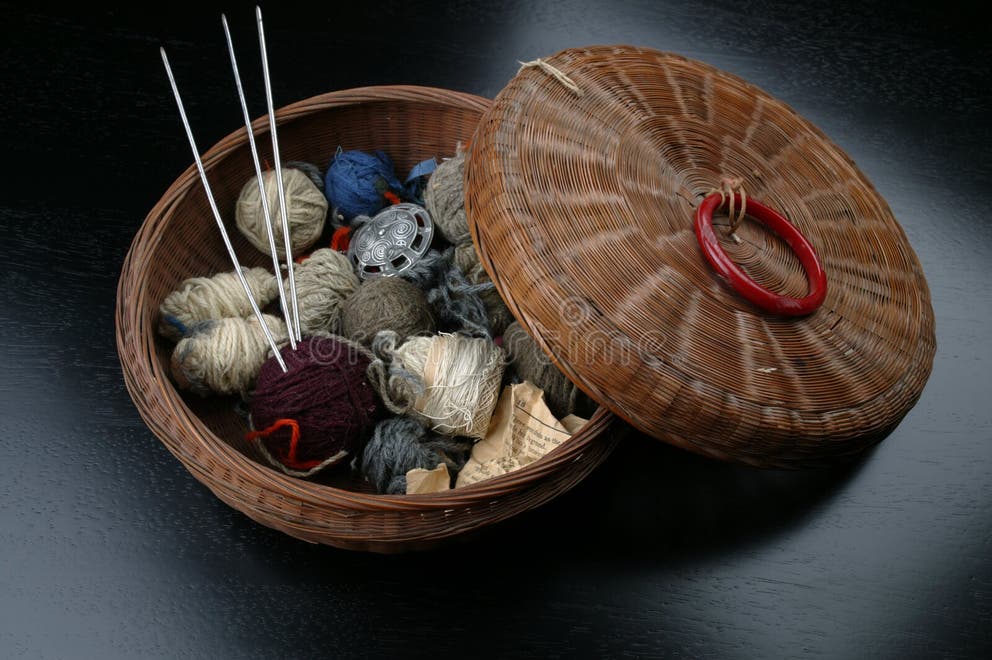 Basket of Yarn stock photo. Image of yarn, crochet, knitting - 1161842