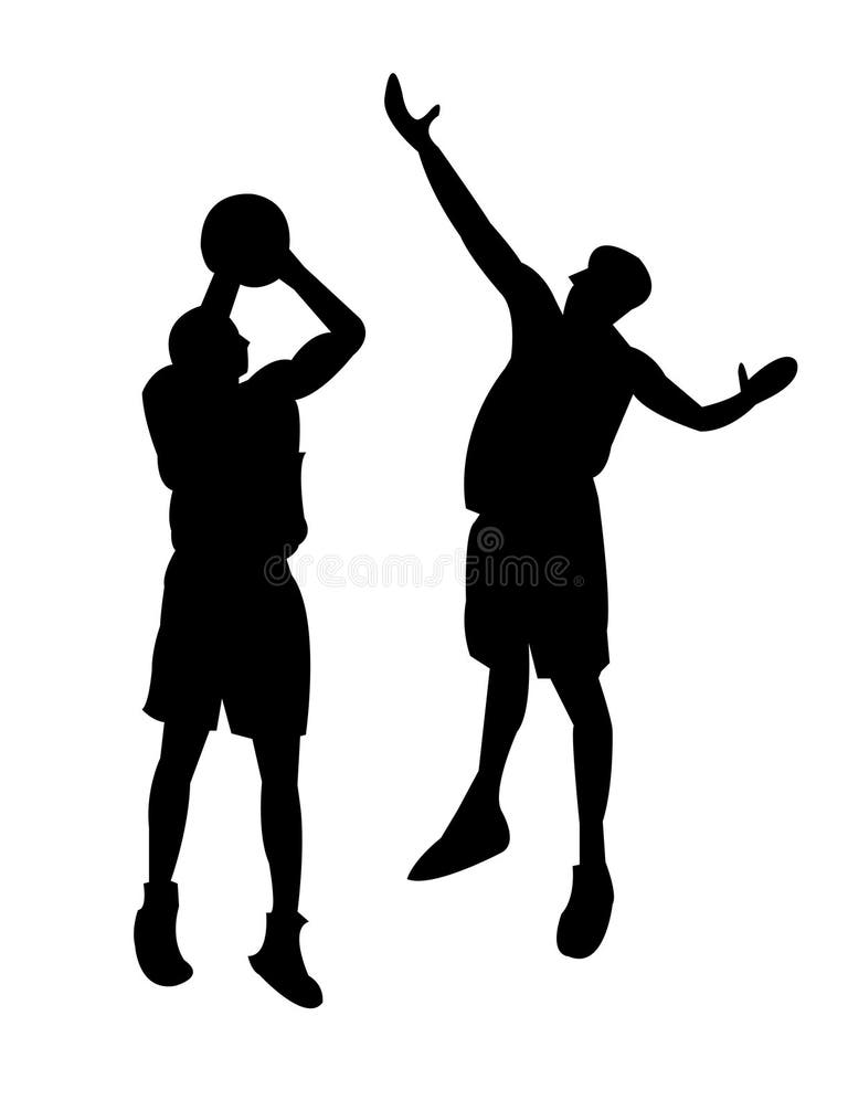 Basketball Player Blocking Stock Illustrations – 37 Basketball Player ...