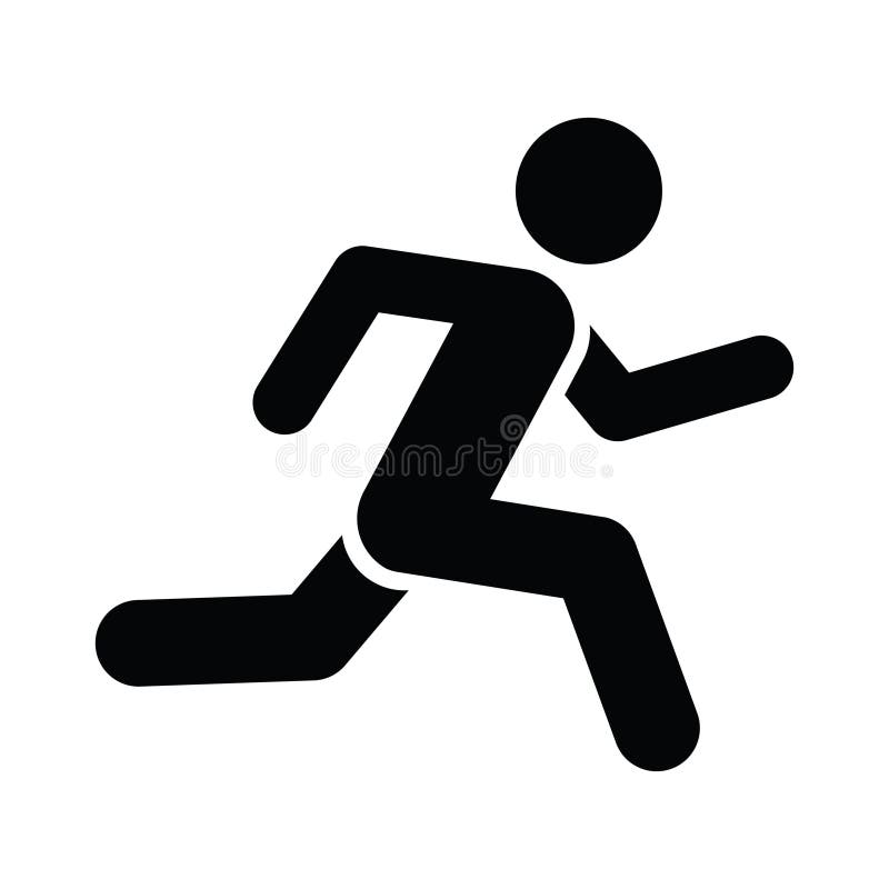Running Icon of Sportsman, Runner on the Track, the Sport Icon Set ...