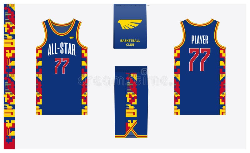 Basketball Uniform Mockup Template Design. Basketball Jersey ...