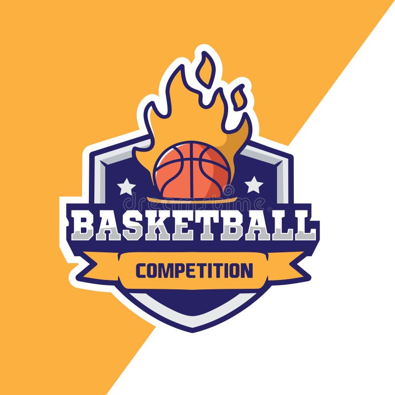 Basketball Competition Logo Stock Vector - Illustration of cartoon ...