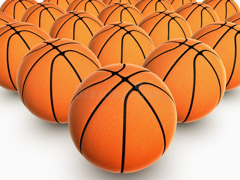 Basketballs pile stock illustration. Illustration of dribble - 29776171