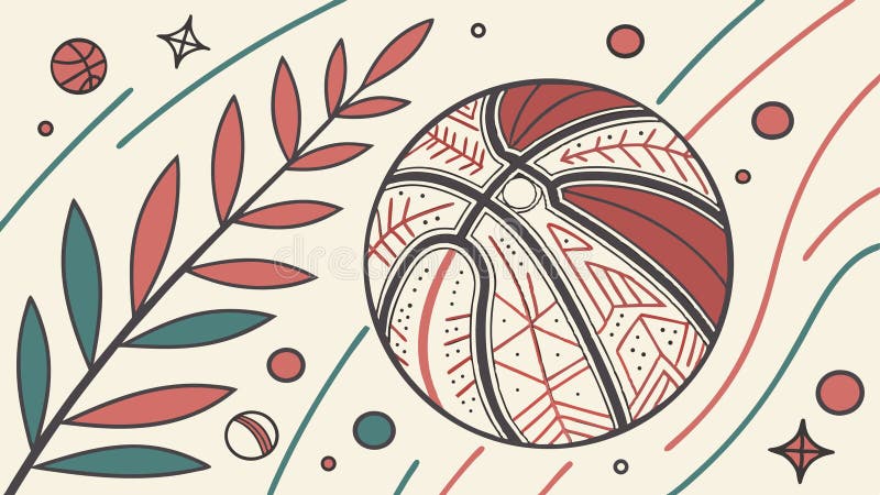 Basketball Abstract Design Leaves Nature Vector Illustration, Vector ...
