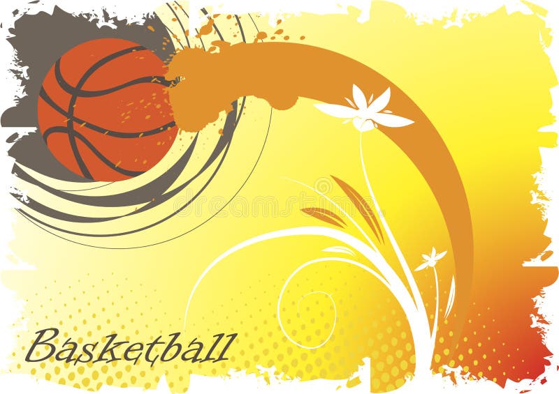 Basketball abstract flower stock vector. Illustration of filled - 58871438
