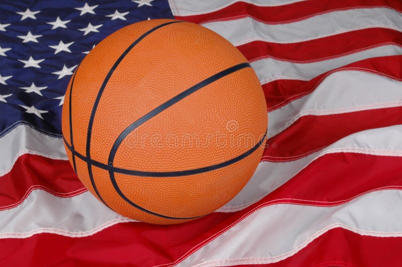 Basketball with American Flag Stock Image - Image of play, pump: 1352431