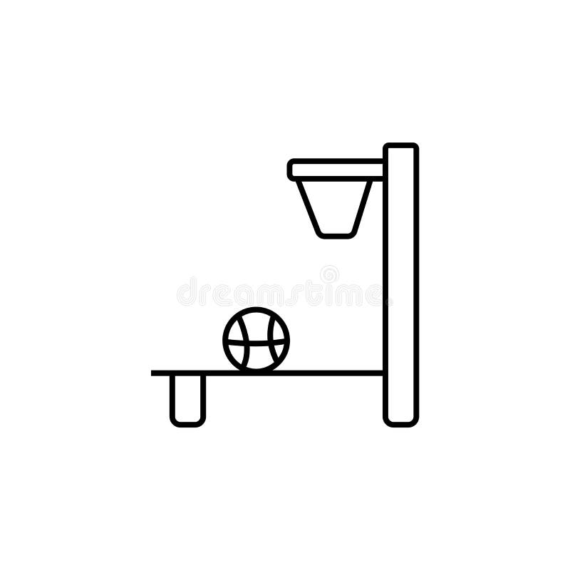 With Basketball Arcade Machine Isolated with the Character Stock Vector ...