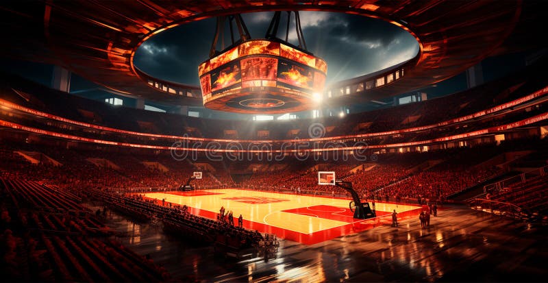 Basketball Arena, Large Sports Stadium - AI Generated Image Stock ...