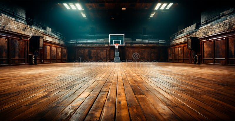 Basketball Arena, Old College Gym - AI Generated Image Stock ...