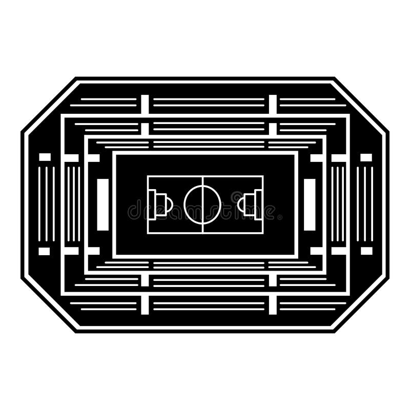 Basketball Arena Top View Icon, Simple Style Stock Vector ...