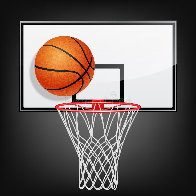 Basketball and Backboard Vector Stock Vector - Illustration of league ...