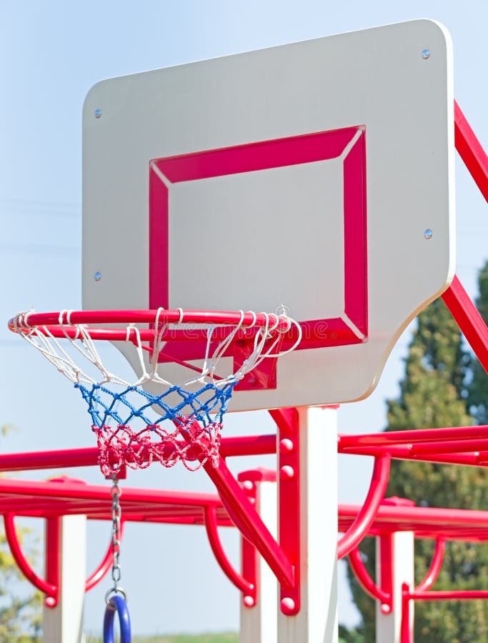 Basketball Backboard Hoop and Net Stock Image - Image of sport, basket ...