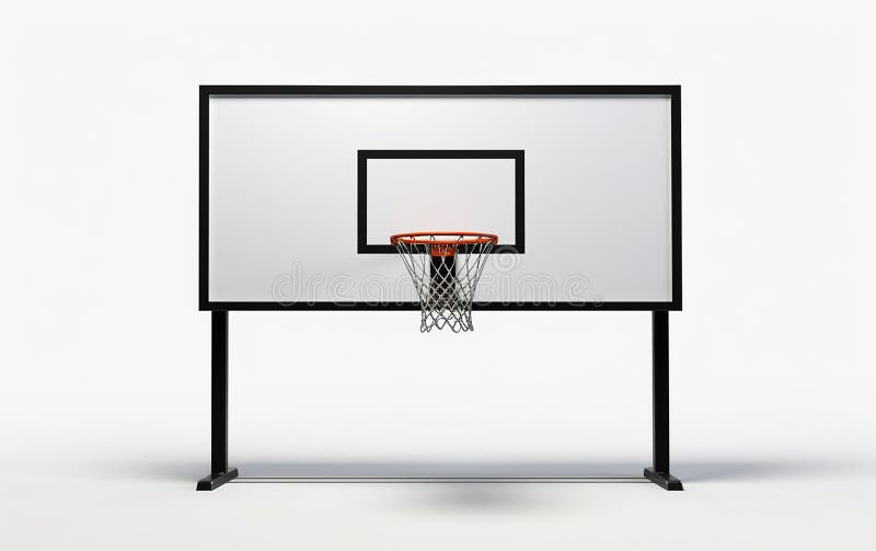 Basketball Backboard on White Background Stock Illustration ...
