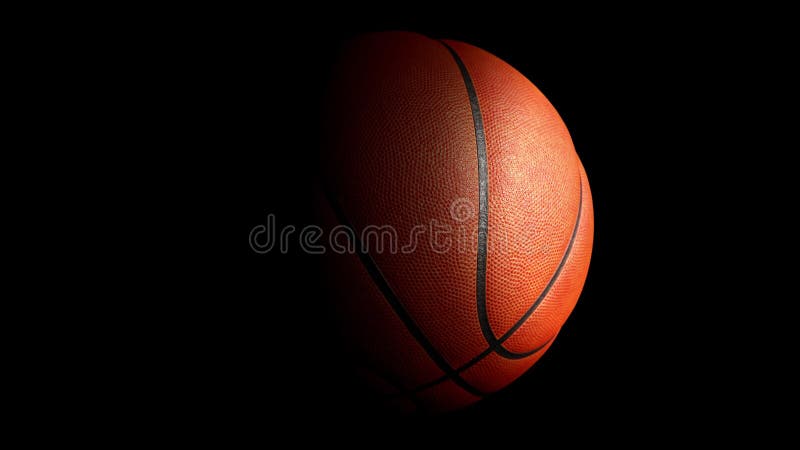 Basketball Ball on Green Screen Animation of Spinning Ball 3D Rendering ...