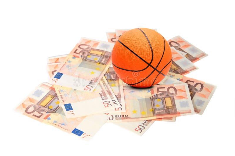March Madness Basketball Bracket and Fanned Money Stock Image - Image ...
