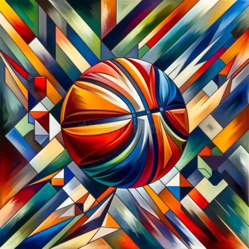 Basketball Ball in Expressionist Artistic Representation. Generative AI ...