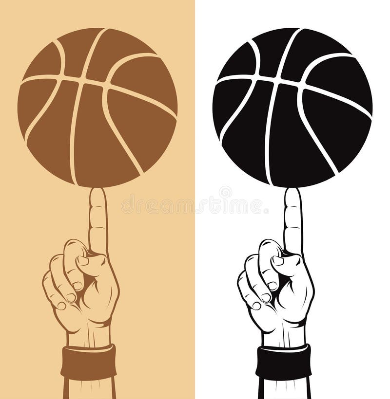 Basketball Ball on the Finger 2 Stock Vector - Illustration of ...