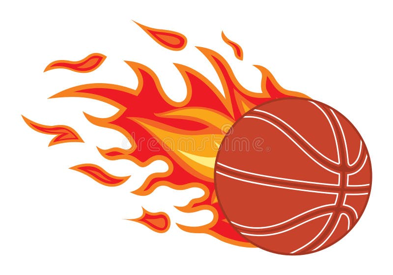 Basketball With Flames Clipart Free