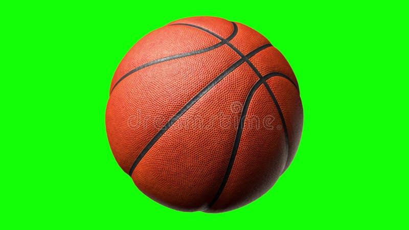 Basketball Ball on Green Screen with Alpha Channel. Basketball 3D ...