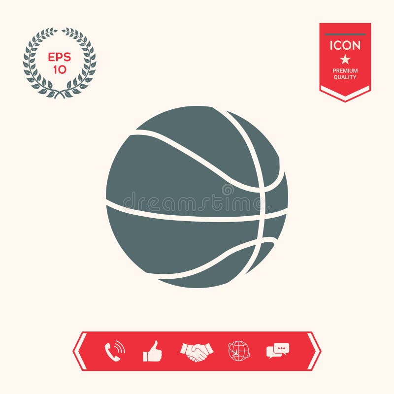 Basketball ball icon stock vector. Illustration of sign - 116616196