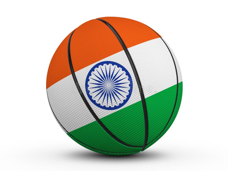 Basketball ball India flag stock illustration. Illustration of texture ...