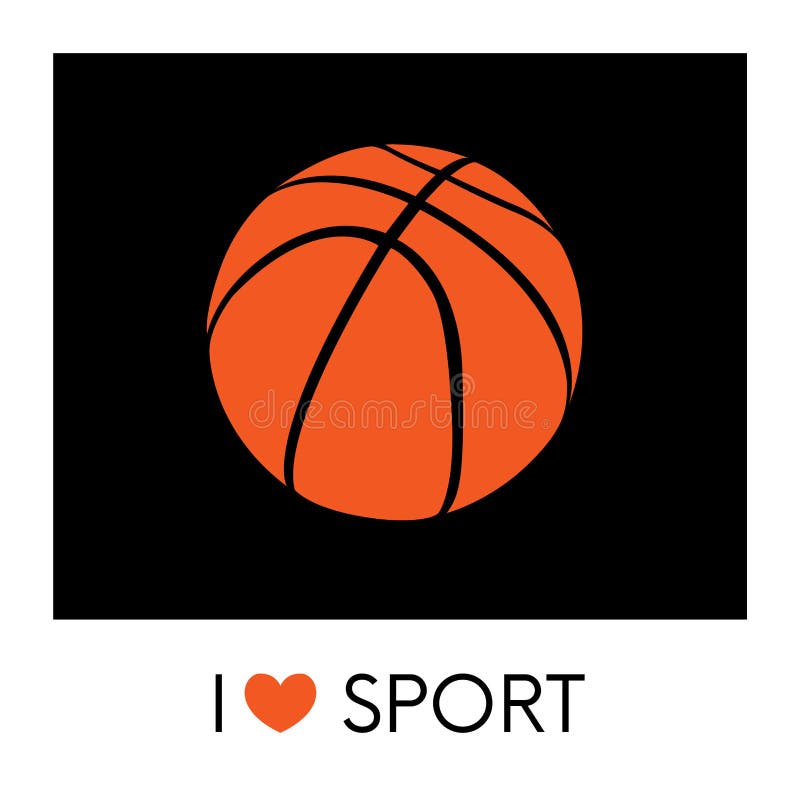 A Basketball Ball Painted in a Flat Style. Vector Illustration. Sport ...