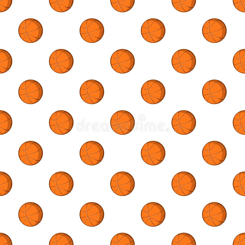 Basketball Ball Pattern, Cartoon Style Stock Vector - Illustration of ...