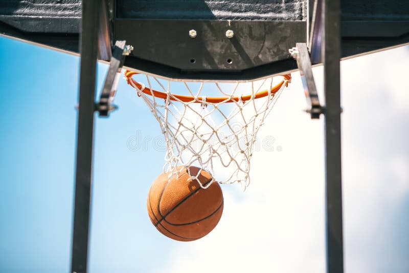 Basket ball ring in a park stock photo. Image of park - 44224786