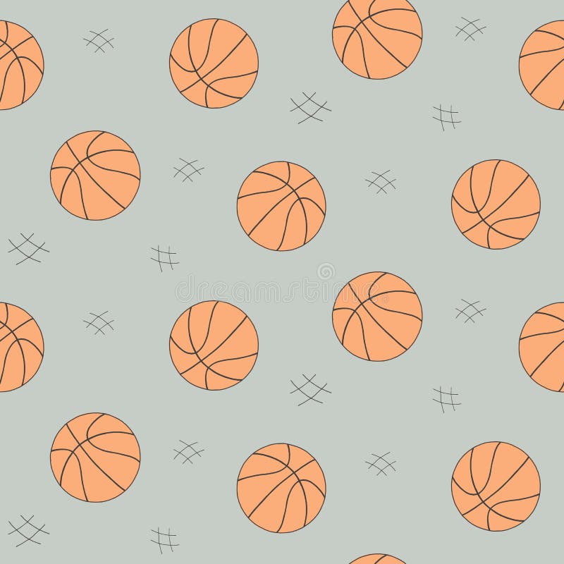 Basketball Ball Seamless Pattern for Background, Web, Style Elements ...